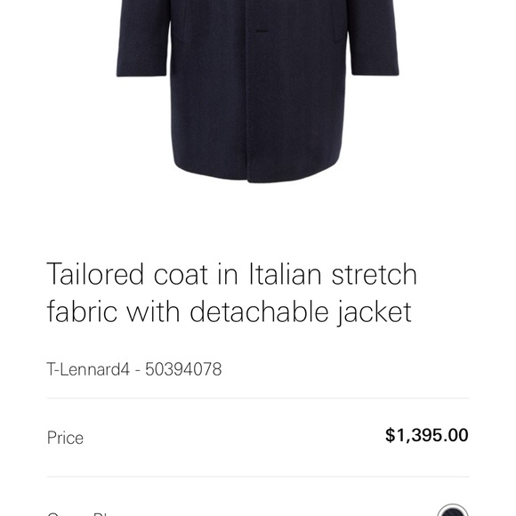 Hugo Boss | Jackets & Coats | Hugo Boss Selection Dress Coat Navy And ...